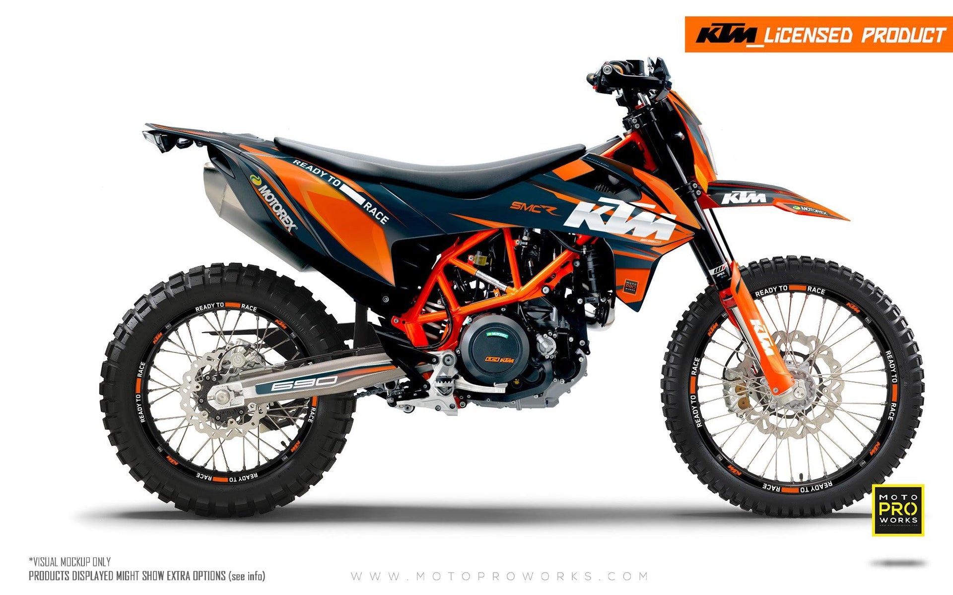 KTM 690 Enduro GRAPHICS - "Colibri" (Orange/Gradient) – MotoProWorks