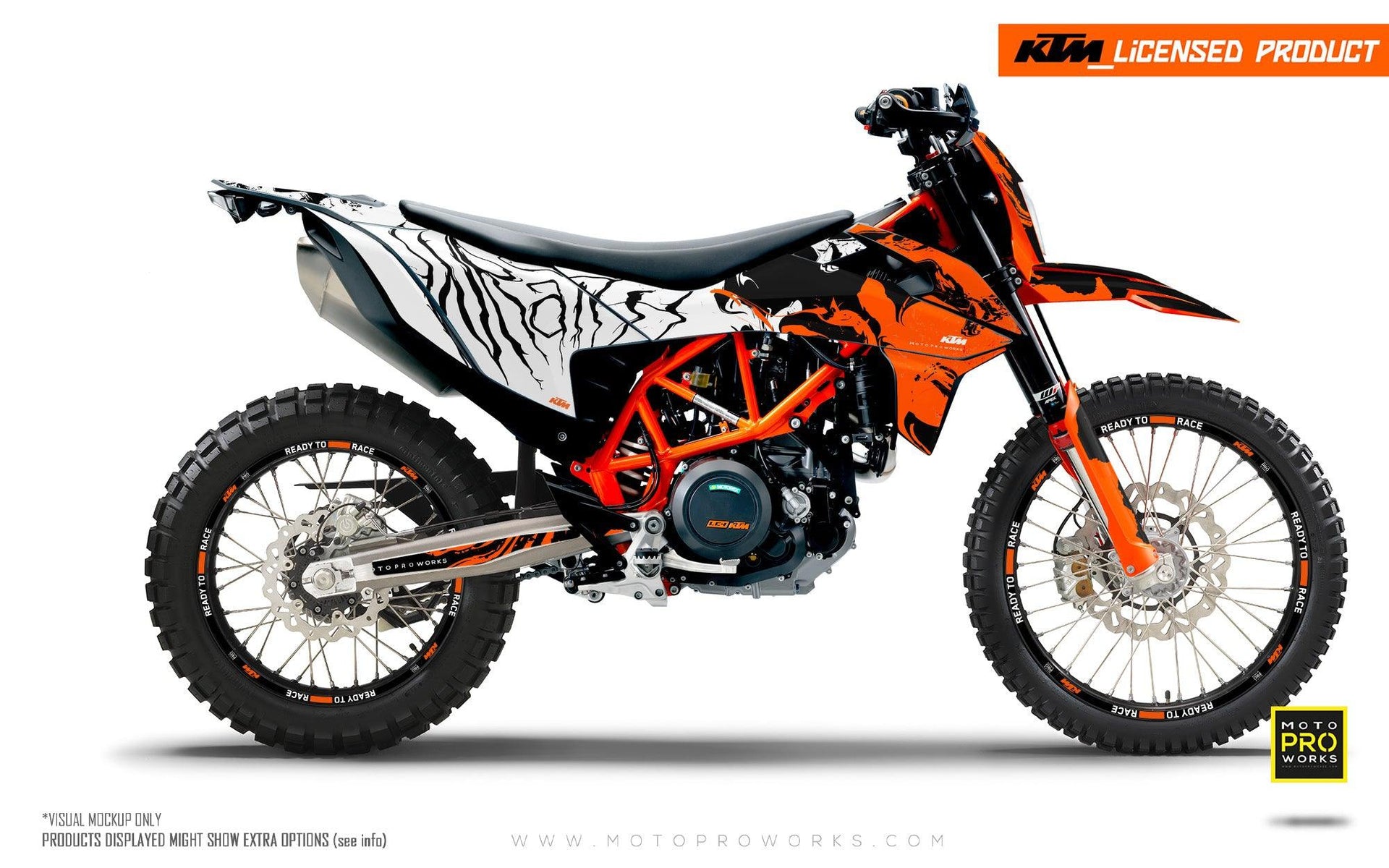 KTM 690 Enduro GRAPHICS - "Wraith" (Orange) – MotoProWorks