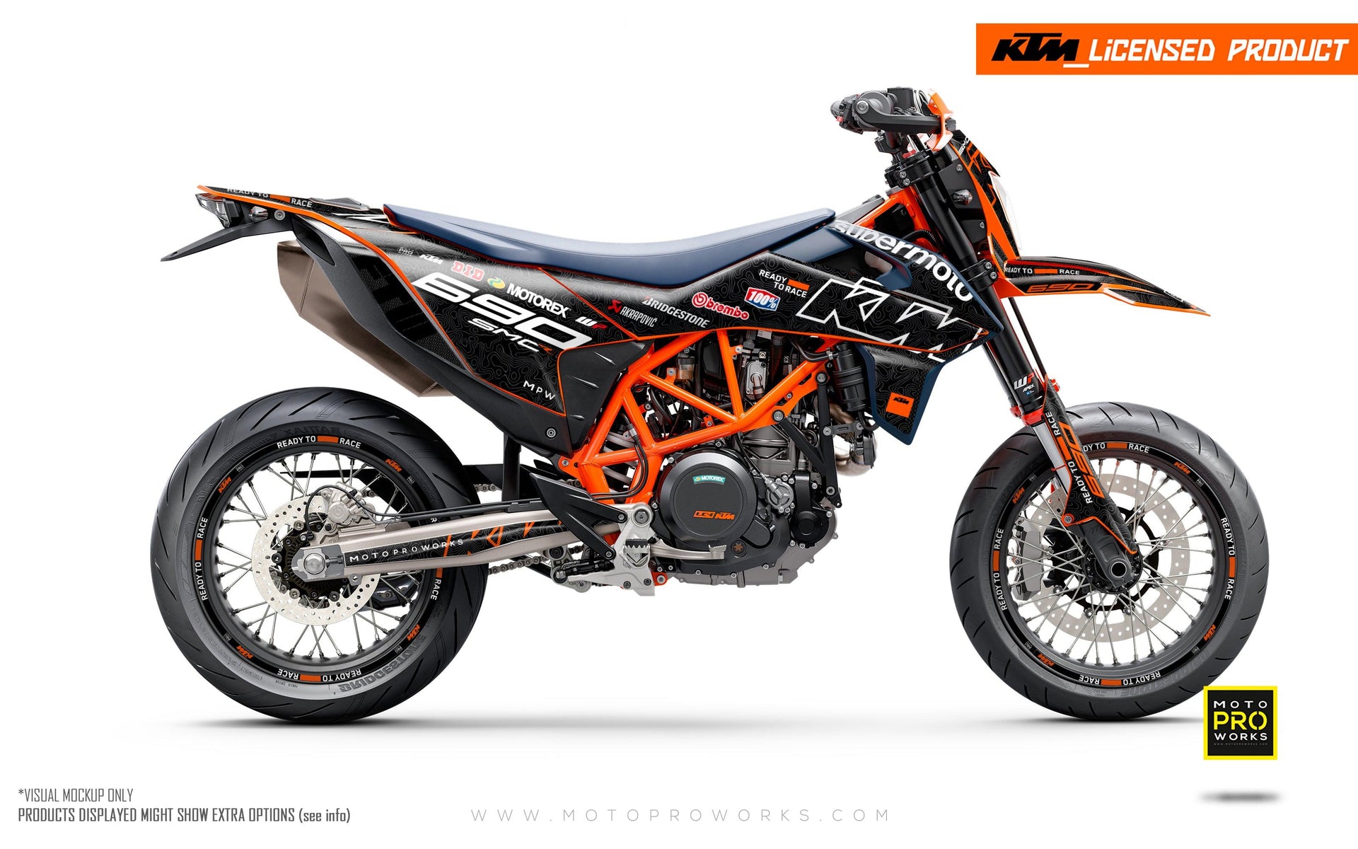 KTM GRAPHICS - 690 SMC-R "Corsa" (Black/Damascus) – MotoProWorks
