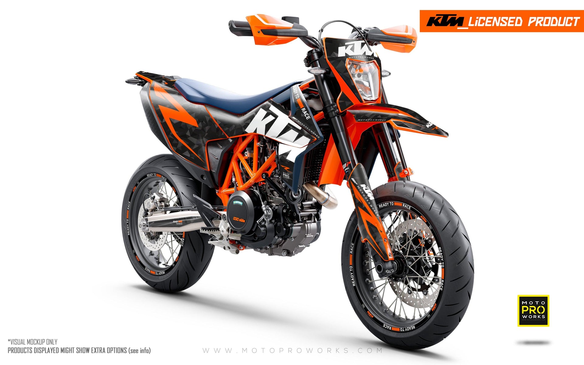KTM 690 Enduro GRAPHICS - "Polyatomic" (Black) – MotoProWorks