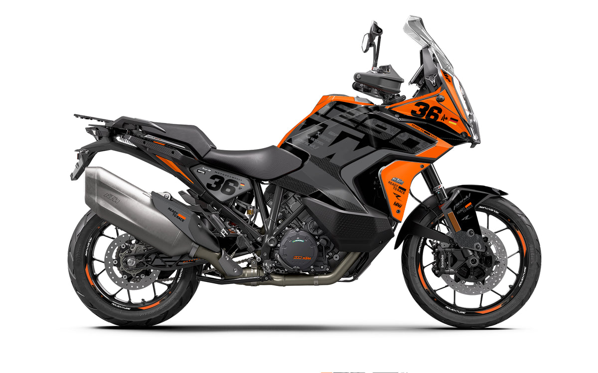KTM 1290 Super Adventure GRAPHICS - "Frontier" (Black/Orange ...