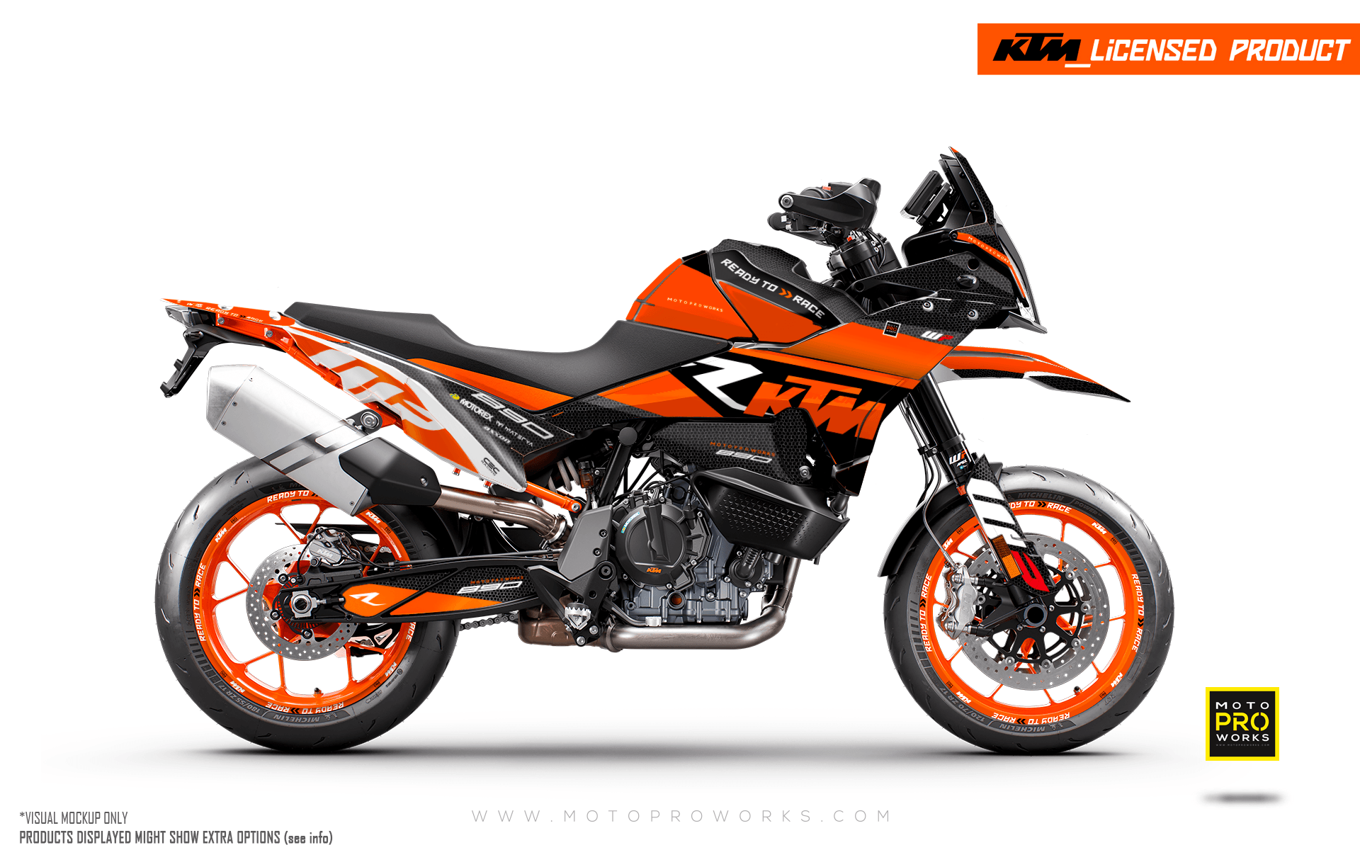 KTM 890 SMT 2023 GRAPHICS - "RR Tech" (Orange) - MotoProWorks | Decals ...