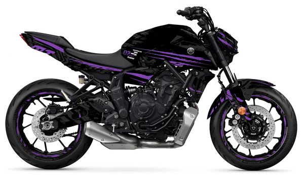 *OUTLET!* Yamaha MT 07 Graphics (2014 - 2017) - "Venom" (Purple) - GLO ...