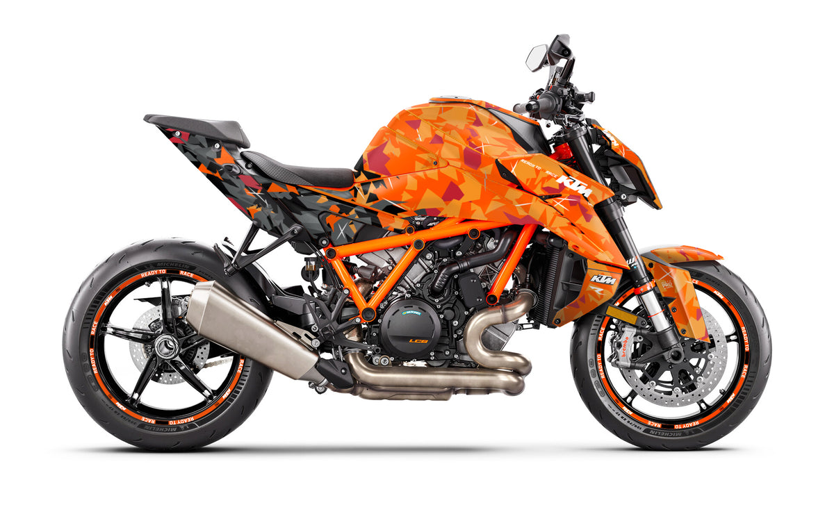 KTM 1390 Super Duke R/Evo GRAPHICS - "Flake" (Orange/Black) – MotoProWorks