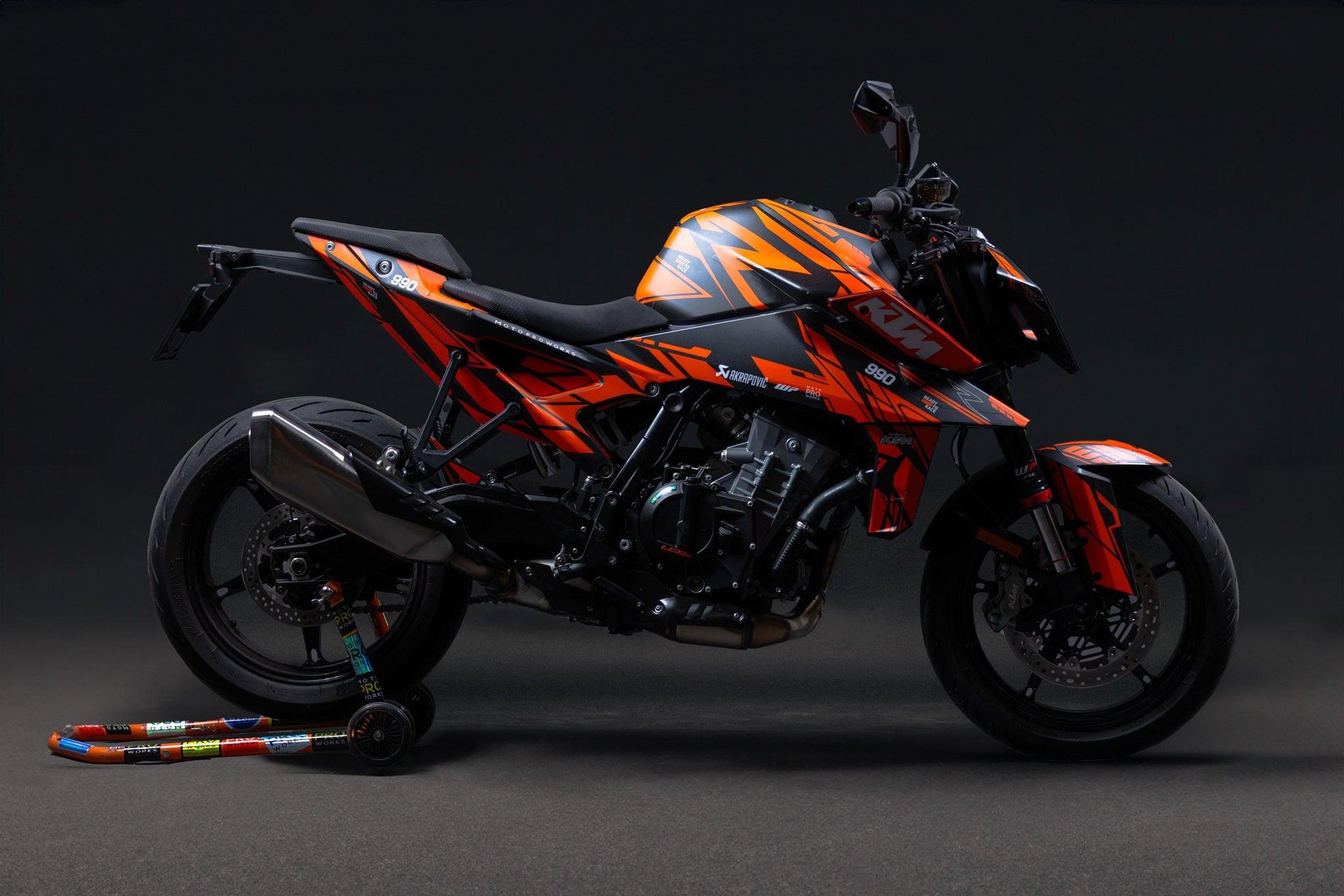 KTM 990 Duke GRAPHICS - "Pulse" (Black/Orange) – MotoProWorks