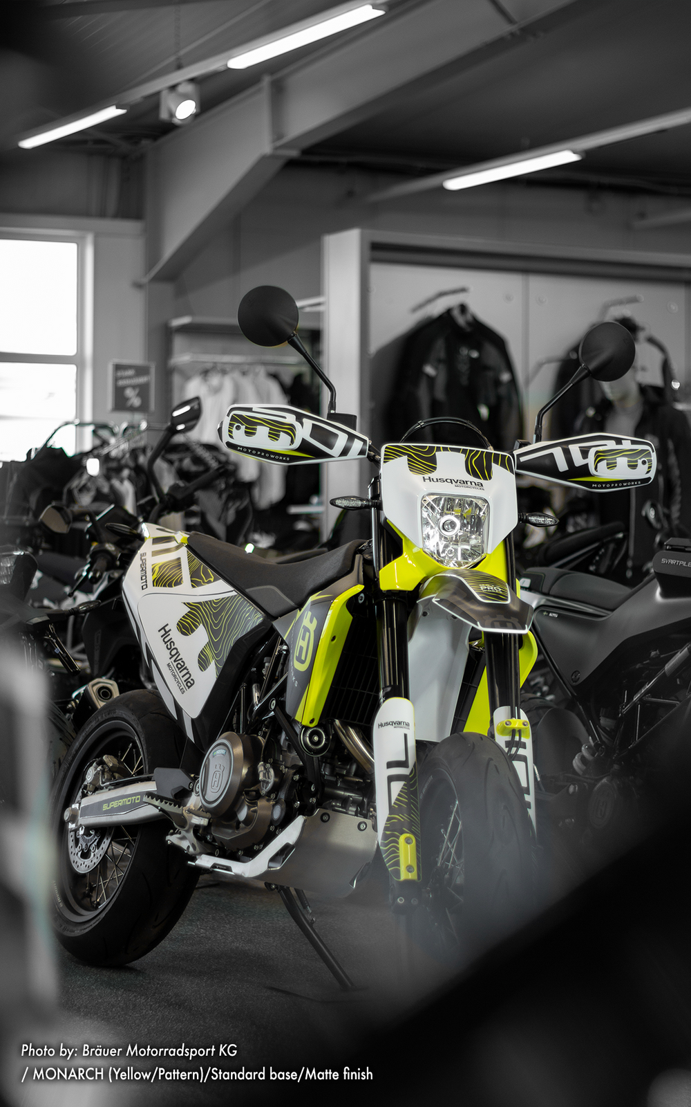 Husqvarna 701 Enduro Graphics - "Monarch" (Yellow/Pattern) – MotoProWorks