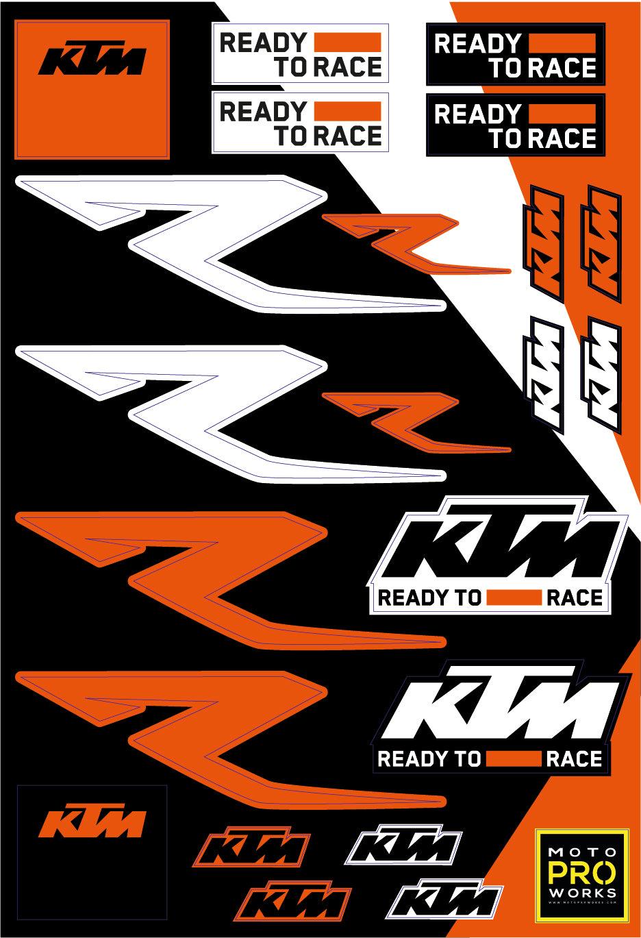 KTM Sticker Sheets - "R-Two" - MotoProWorks | Decals and Bike Graphic kit