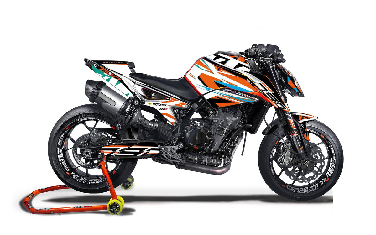KTM 790/890 Duke GRAPHICS - "Legacy" (White/Blue) – MotoProWorks