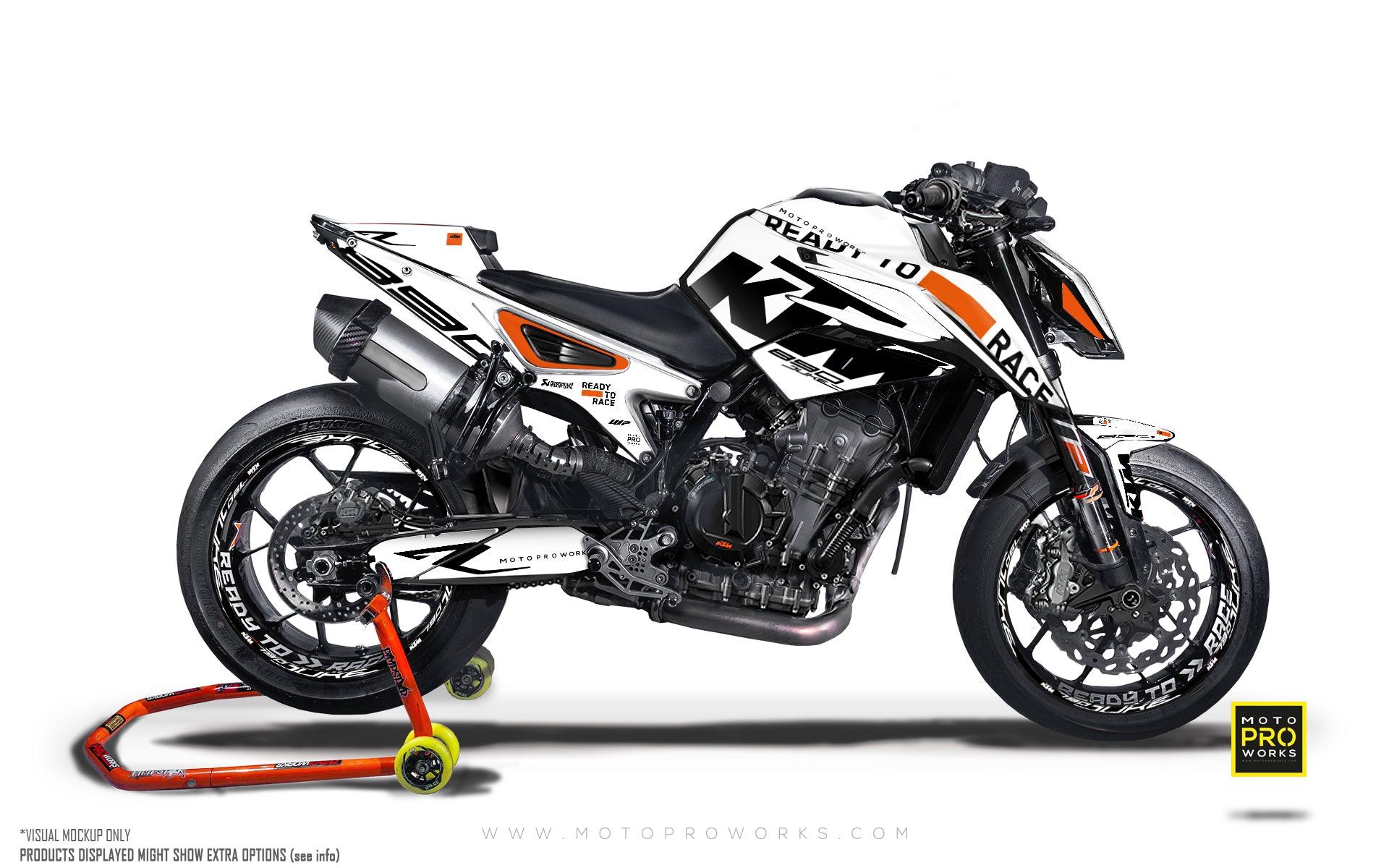 KTM 790/890 Duke GRAPHICS - "Sector" (White) - MotoProWorks | Decals ...