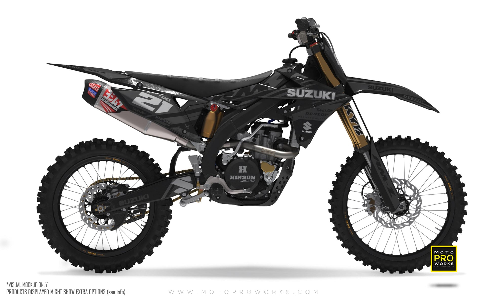 Suzuki GRAPHICS - "Eruption" black – MotoProWorks