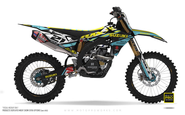 Suzuki GRAPHICS - "Eruption" blue – MotoProWorks