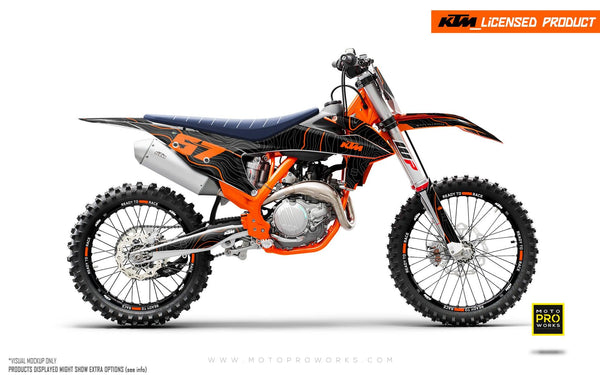 KTM GRAPHICS - EXC/SX "Topography" (Black/Orange) – MotoProWorks