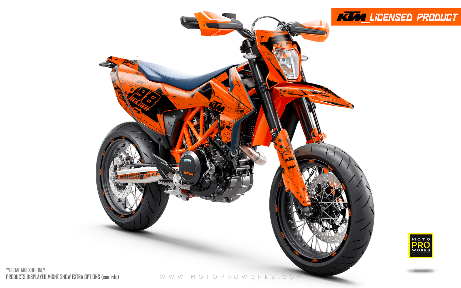 KTM GRAPHICS - 690 SMC-R "Armatech" (Orange) – MotoProWorks