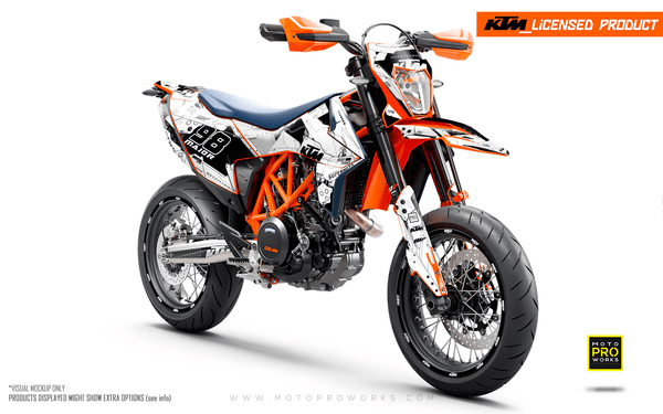 KTM GRAPHICS - 690 SMC-R "Armatech" (White) - MotoProWorks | Decals and ...