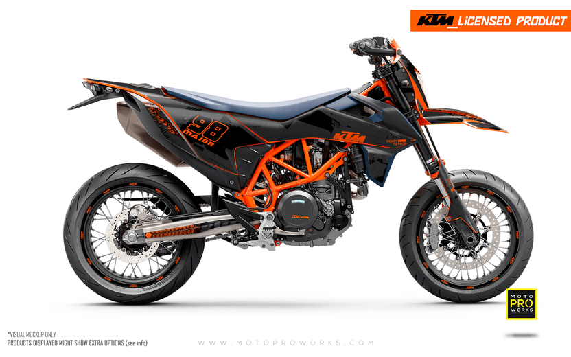 KTM GRAPHICS - 690 SMC-R "Armatech" (Black/Orange) – MotoProWorks