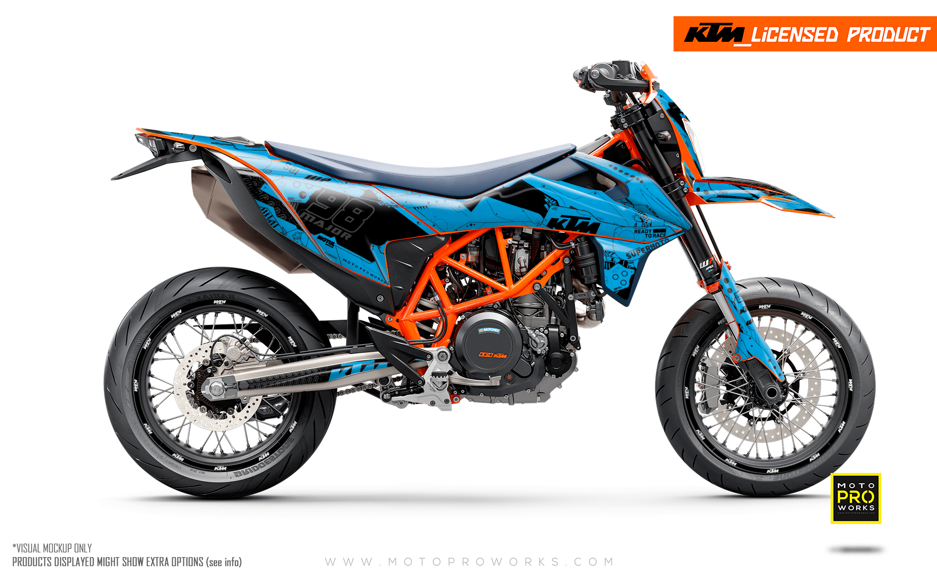 KTM GRAPHICS - 690 SMC-R "Armatech" (Light Blue) - MotoProWorks ...