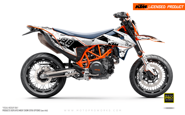 KTM GRAPHICS - 690 SMC-R "Armatech" (White) - MotoProWorks | Decals and ...
