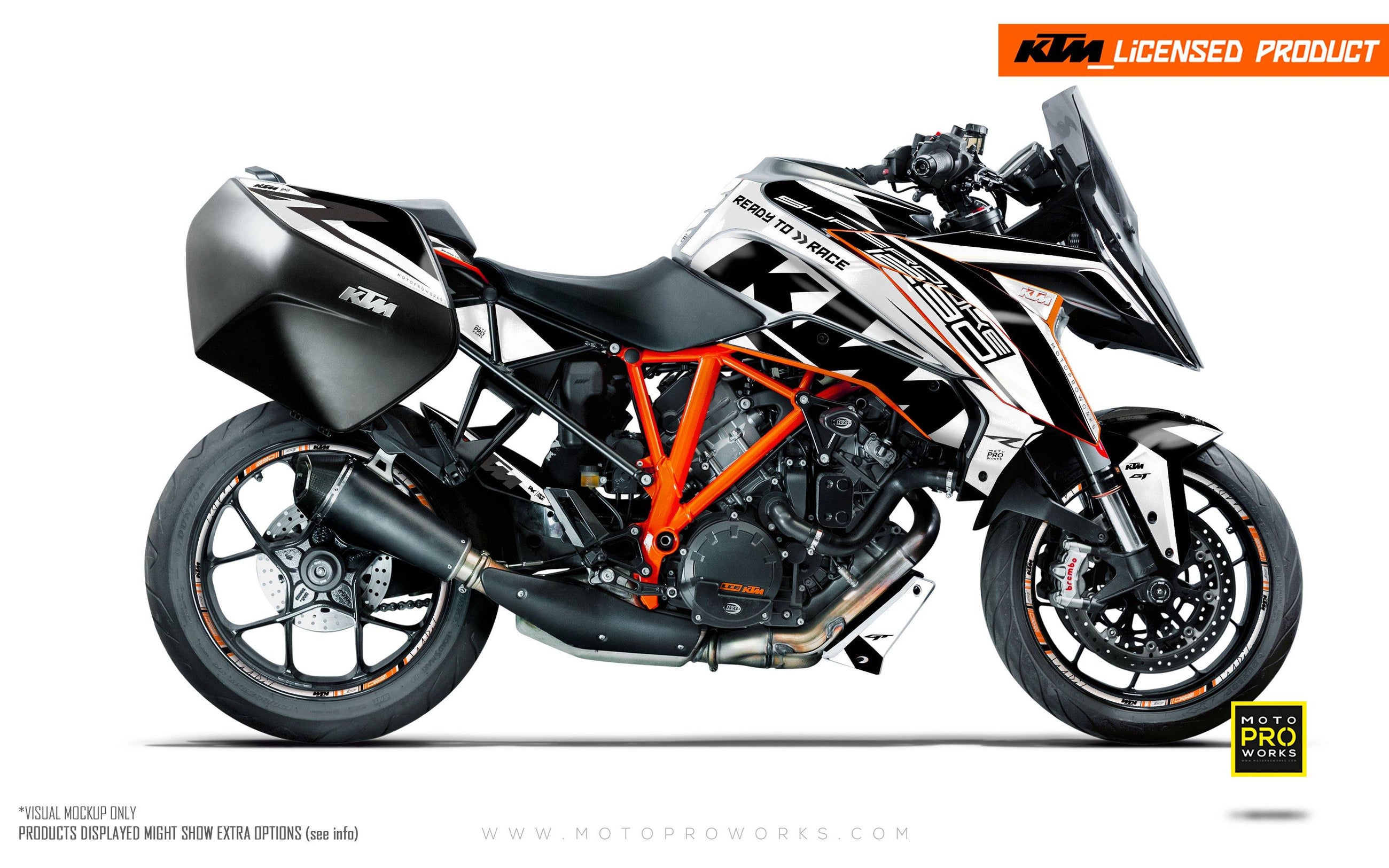 KTM 1290 Super Duke GT GRAPHICS - "Torque" (White/Black) – MotoProWorks