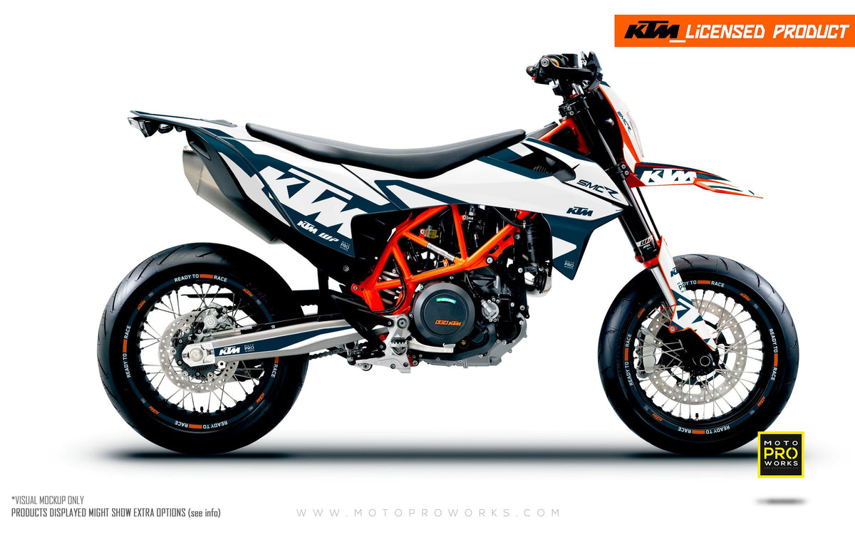 KTM GRAPHICS - 690 SMC-R "Mounty" (Blue/White) - MotoProWorks | Decals ...